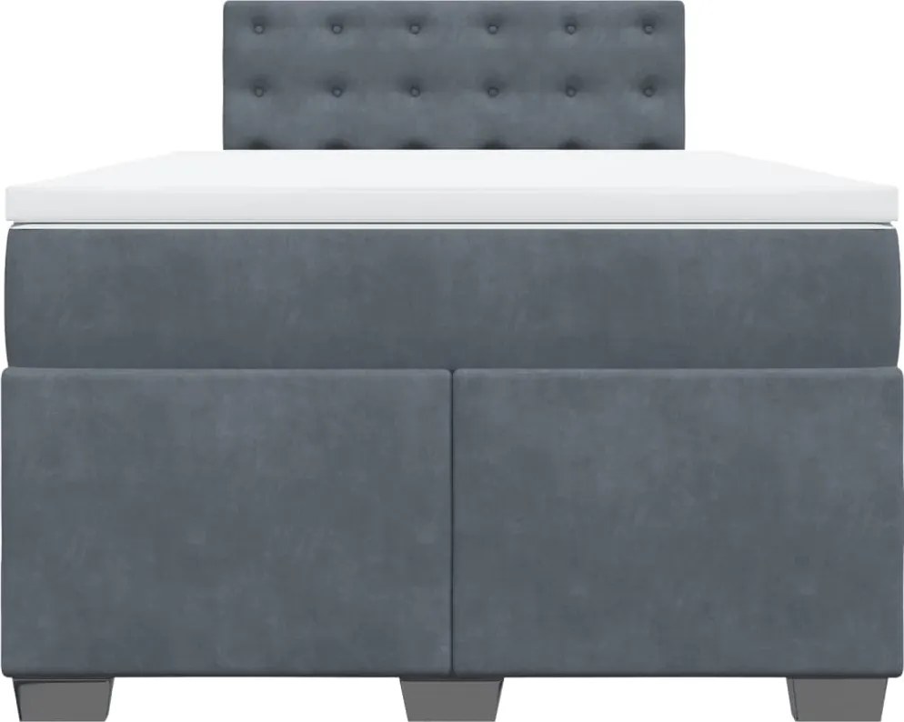 Box spring postel s matrací tmavě šedá 120 x 200 cm samet 3288595