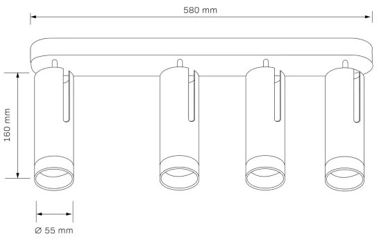 Bodové svítidlo FADO 4xGU10/10W/230V bílá