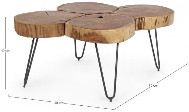 BIZZOTTO Konferenční stolek ORBITAL 90x60 cm 0745486