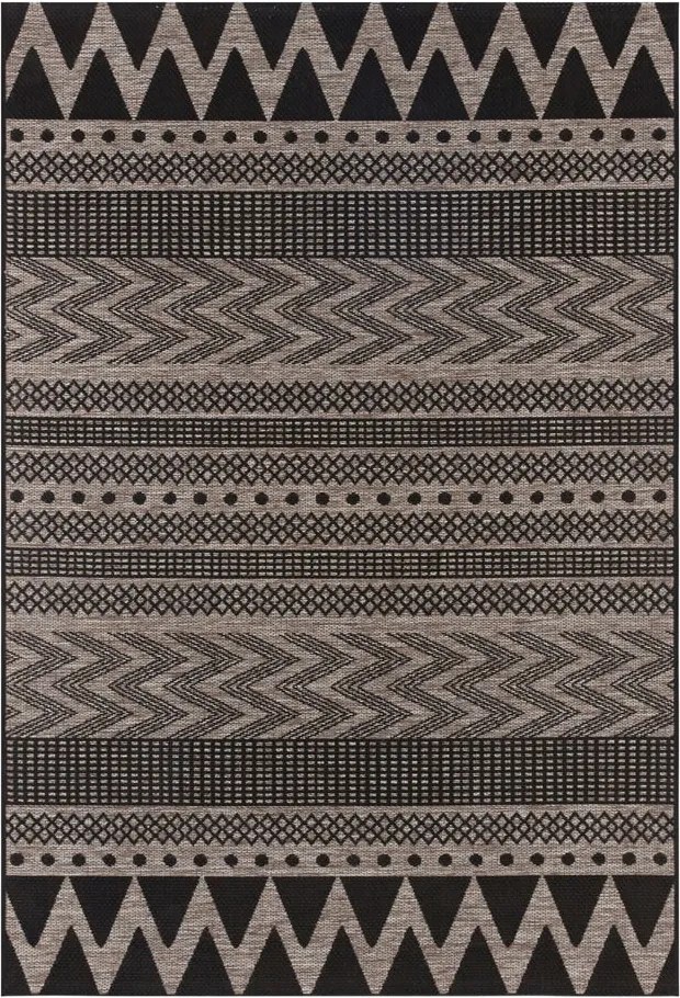 Černo-béžový venkovní koberec NORTHRUGS Sidon, 200 x 290 cm