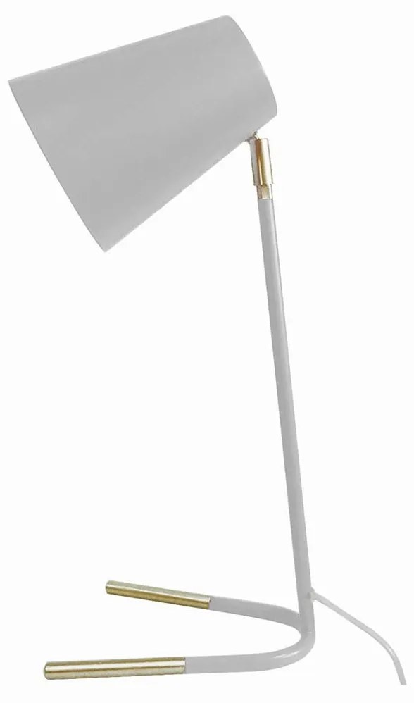 LEITMOTIV Stolní bílo-zlatá lampa Noble 25 × 15,5 × 46 cm