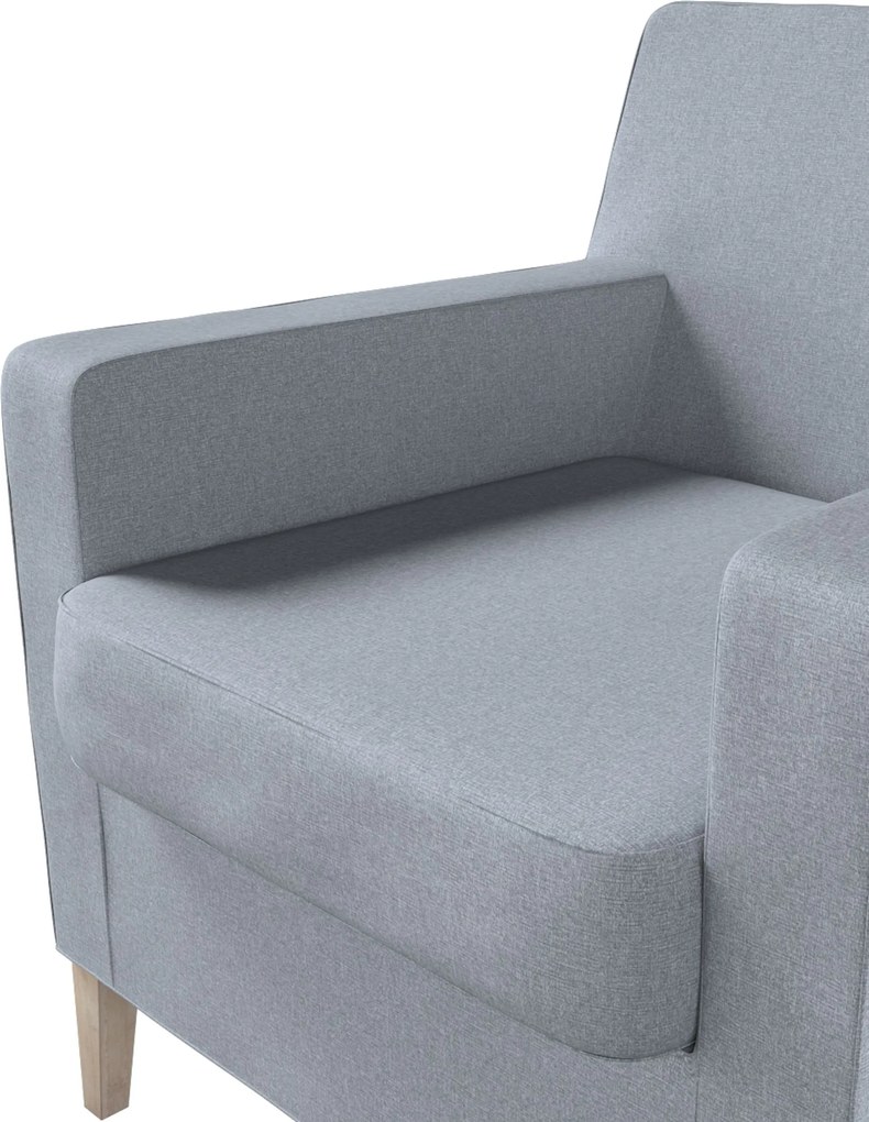 Potah na křeslo IKEA Karlstad barva modrá látka pletený vzor