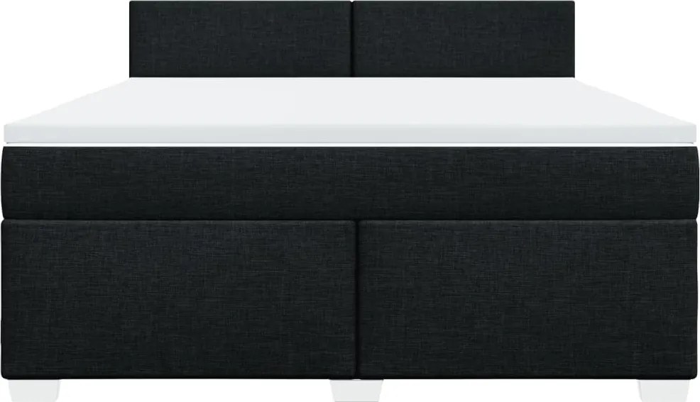 Box spring postel s matrací černá 180x200 cm textil 3288262
