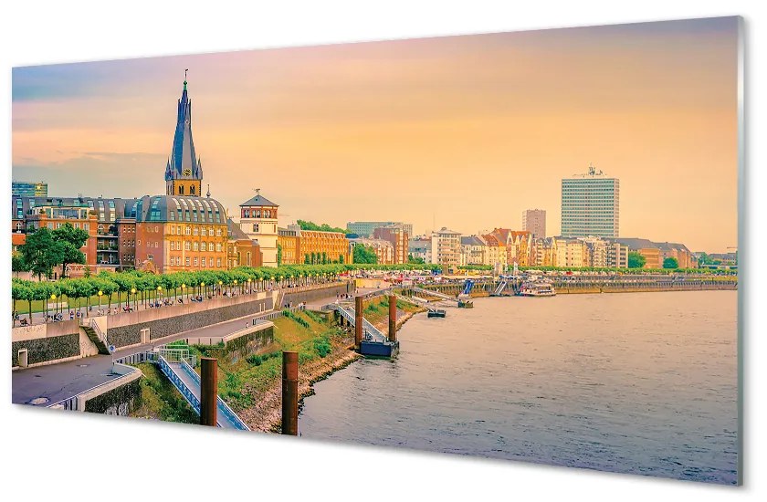 akrylový obraz Německo Sunrise River 140x70 cm