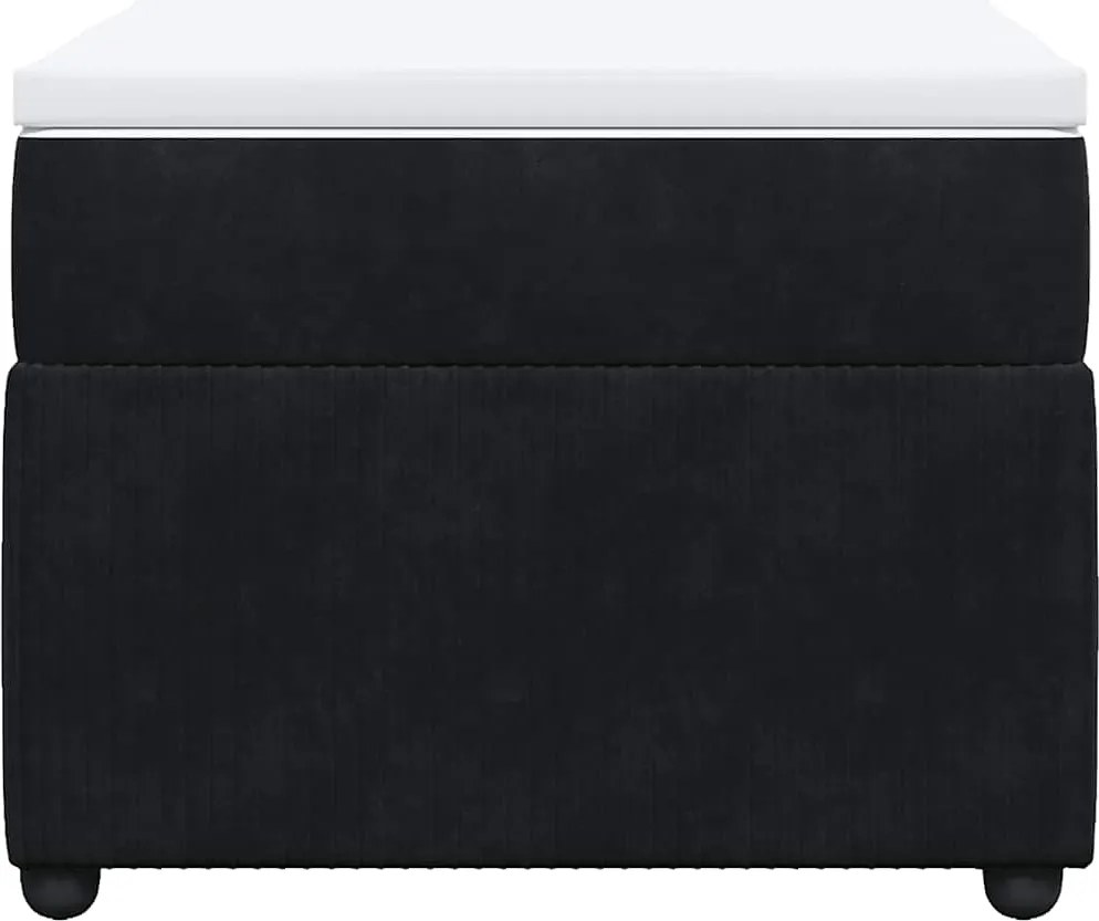 Box spring postel s matrací černá 100x200 cm samet 3285622