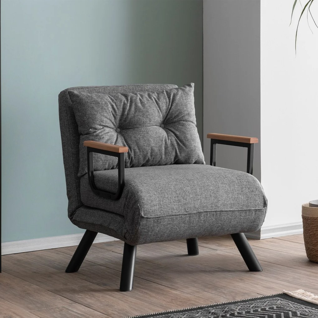 Atelier del Sofa 1-místná pohovka Sando Single - Light Grey, Světlá Šedá