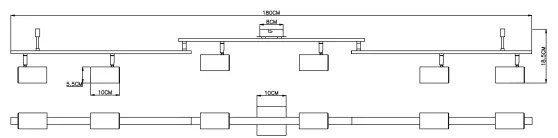 Globo 57910-6B - Bodové svítidlo ROBBY 6xGU10/35W/230V černá