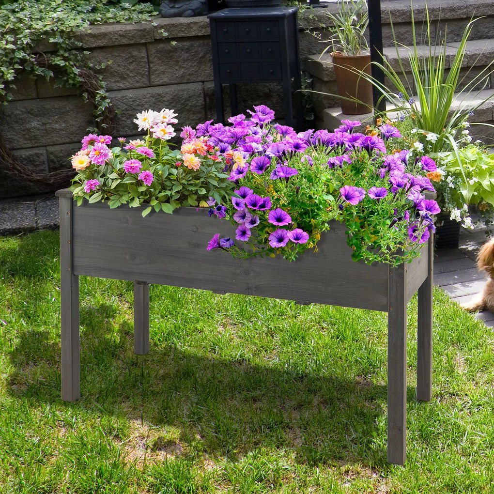 Costway Vyvýšený záhon dřevěný pěstební záhon velký studený rám truhlík