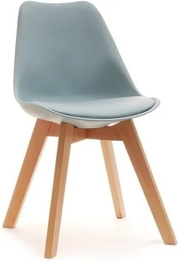 design4life Židle DELIN CLASSIC modrá, buk