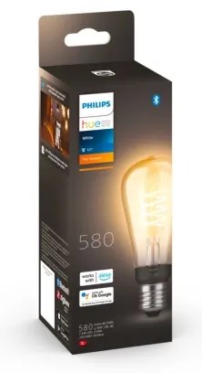 LED Stmívatelná žárovka Philips Hue WHITE FILAMENT ST64 E27/7W/230V 2100K