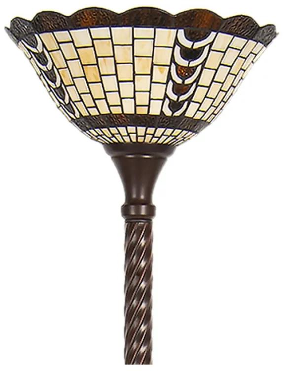 Stojací lampa Tiffany Odyle – 38x186 cm
