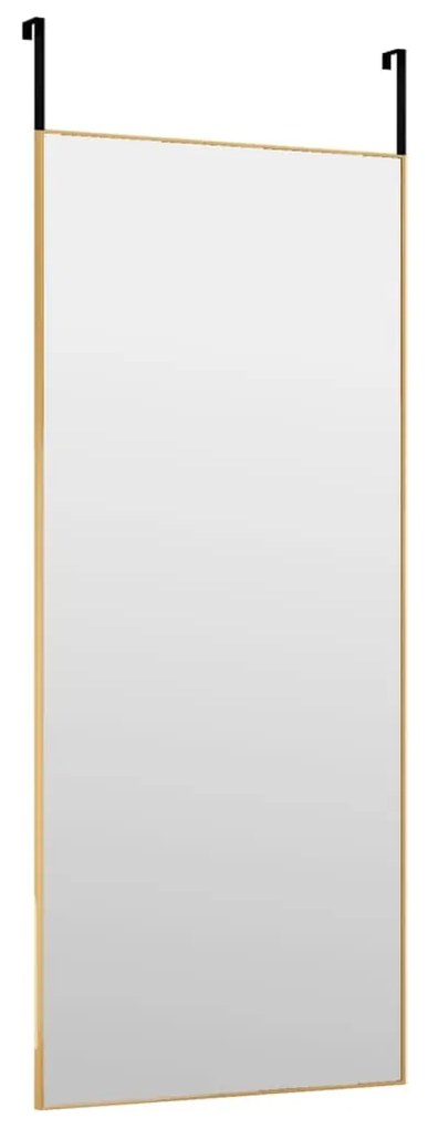 Zrcadlo na dveře zlaté 40 x 100 cm sklo a hliník - Default Title