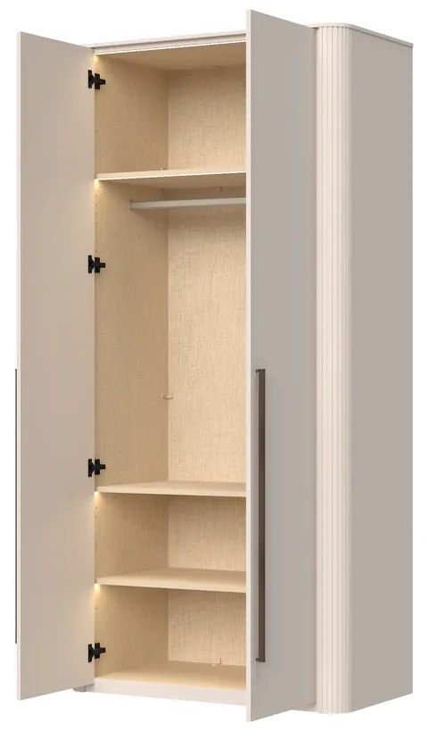 Skříň s osvětlením RONDO - P2R/RO - Cashmere lak mat