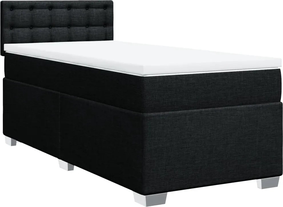 Box spring postel s matrací černá 80 x 200 cm textil 3285731