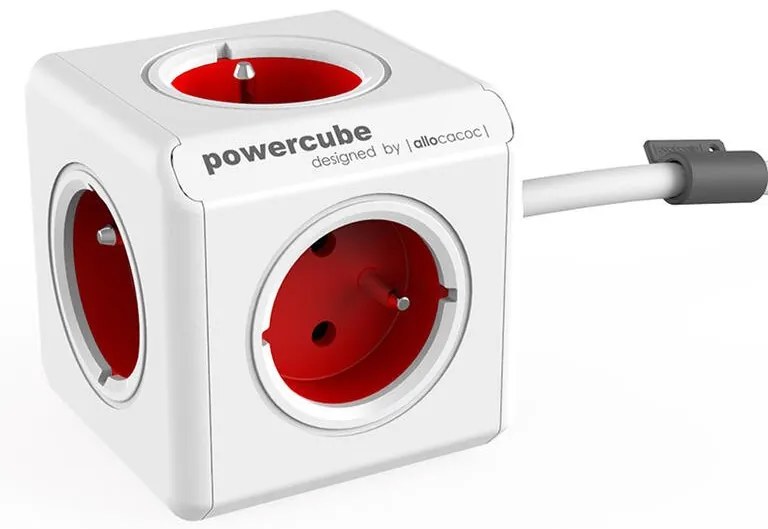 Rozbočovač PowerCube Extended červený 3m