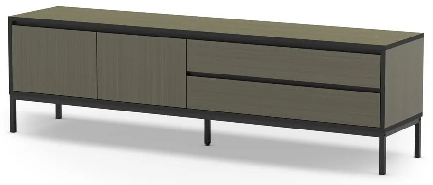 Tmavě zelený TV stolek 180x55 cm Lorenza – Marckeric