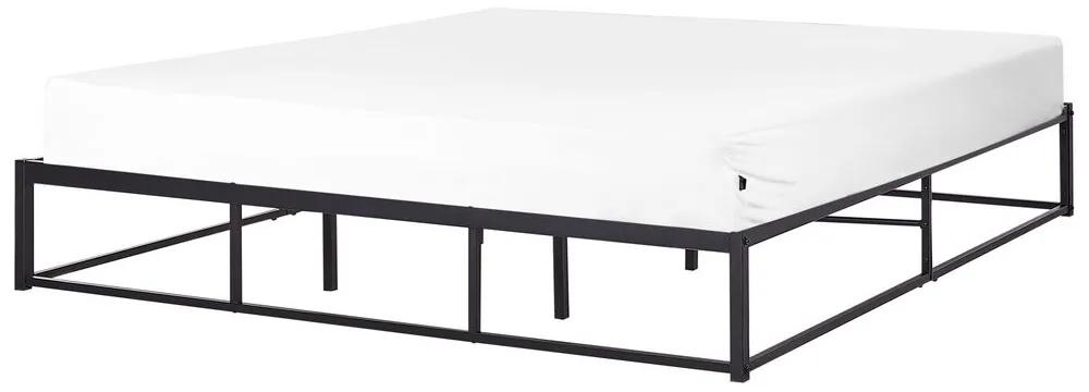 Kovová postel 180 x 200 cm černá VIRY Beliani