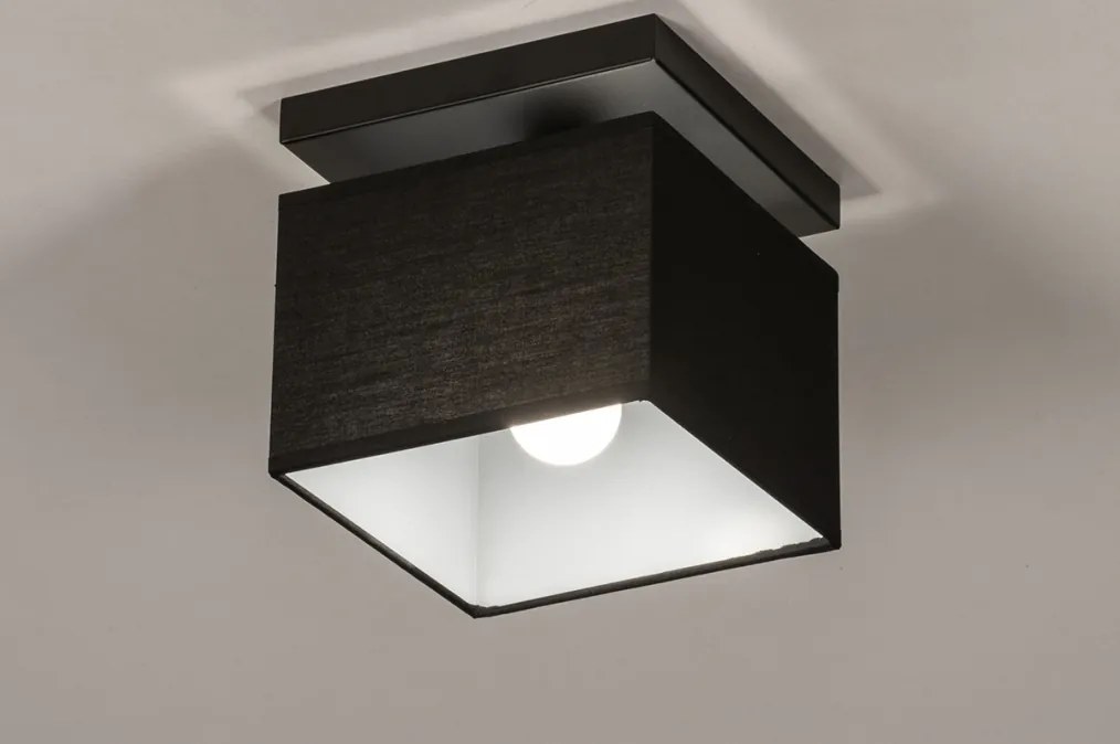 Stropní designové černé svítidlo do ložnice Anders Black and Black I