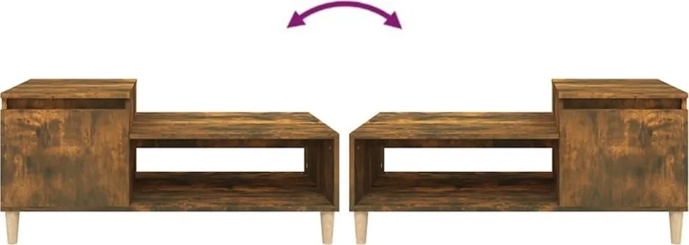 vidaXL Konferenční stolek 100 x 50 x 45 cm kompozitní dřevo [821129] Barva: Bílá