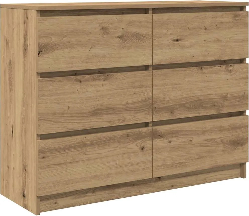 Příborník dub artisan 100x35x76 cm kompozitní dřevo 3328506