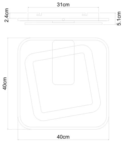 Globo 48435-36 - LED Stmívatelné stropní svítidlo RODAN LED/36W/230V + DO
