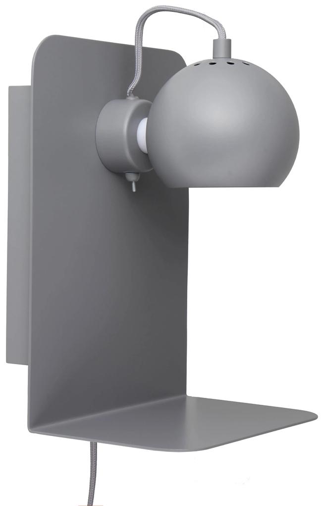 FRANDSEN - Nástěnná lampa Ball s USB, matná světle šedá
