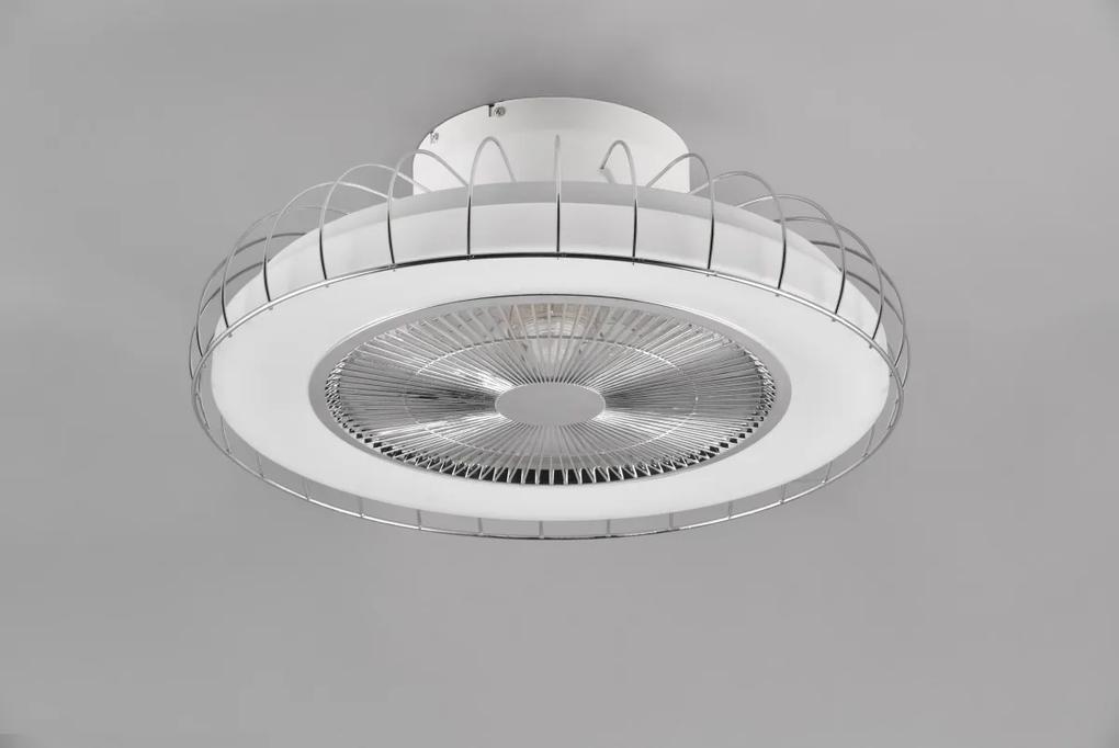 Trio R64122106 LED stropní ventilátor Sandfjord 1x30W | 3420lm | 2700-6500K | IP20 - chrom