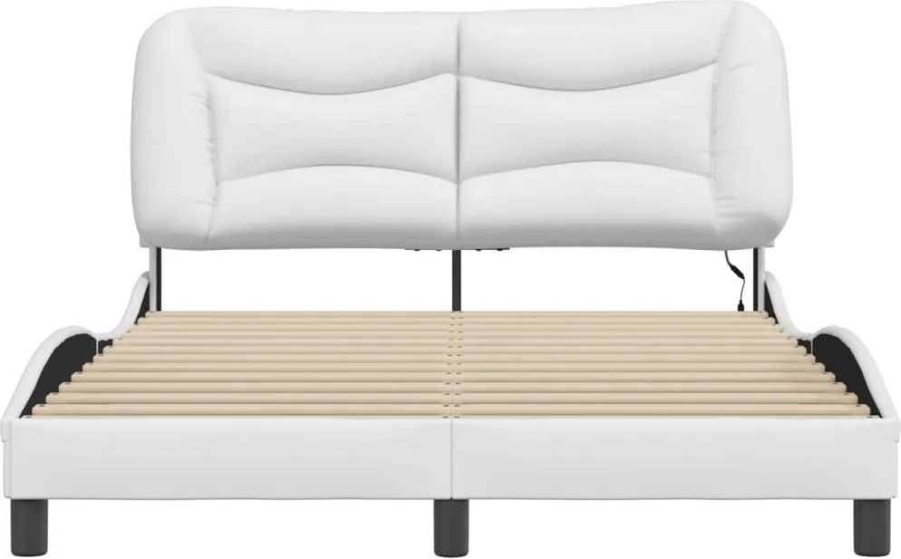 Rám postele s LED bez matrace Hvar bílý 140 x 200 cm 3213935
