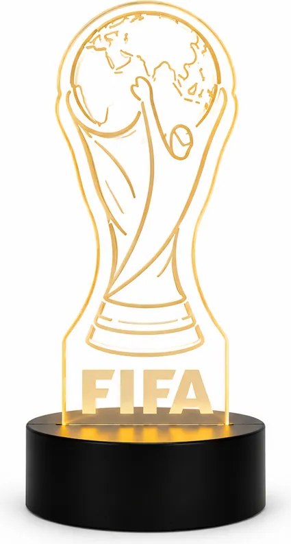 stolní LED světlo, dekorativní, noční, trofej FIFA MS 2026, 19x10x8 cm, plast, více barev, Dekorino LS20260009