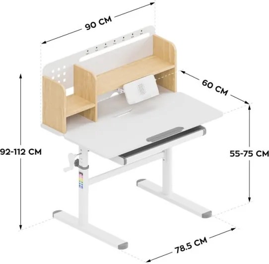 Dětský rostoucí psací stůl Mark Adler Study 5.0 Wood