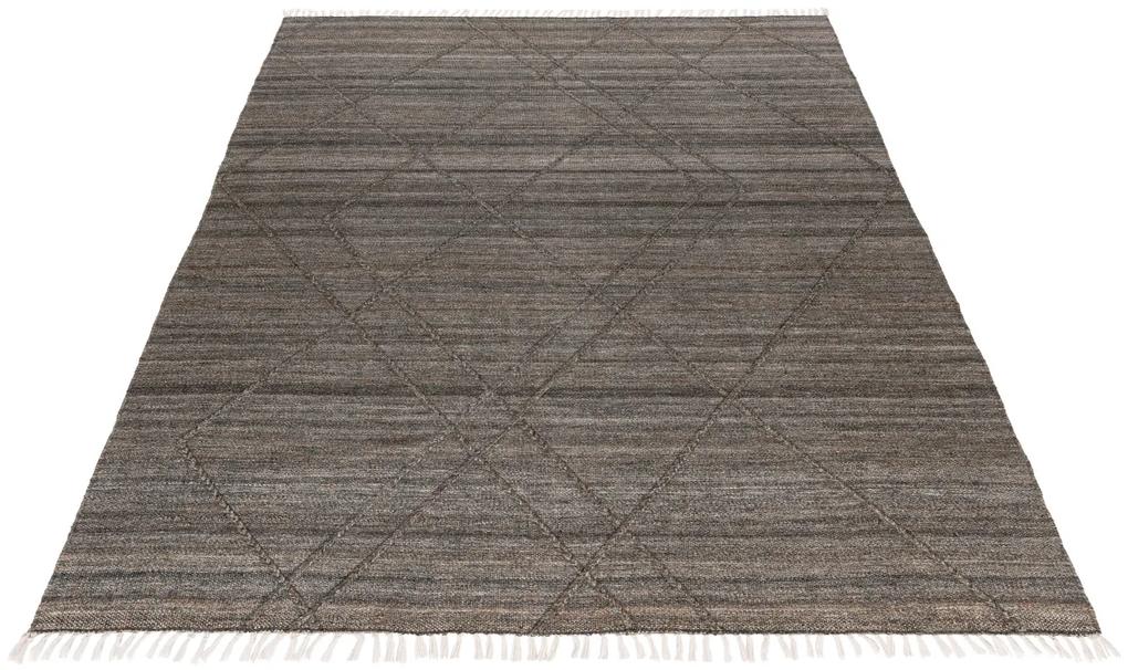Obsession koberce Ručně tkaný kusový koberec My Dakar 365 anthracite – na ven i na doma - 200x290 cm