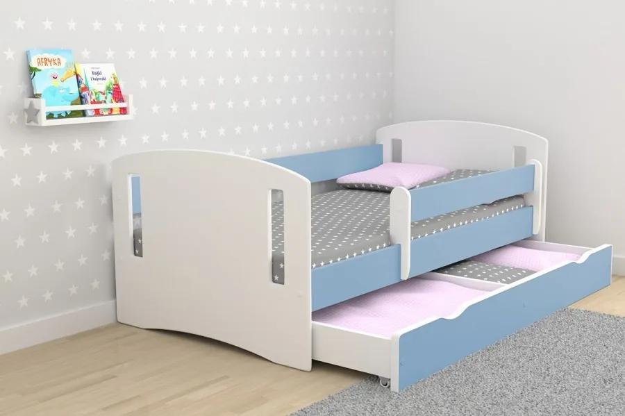 Dětská postel se zábranou Apolena - modrá
