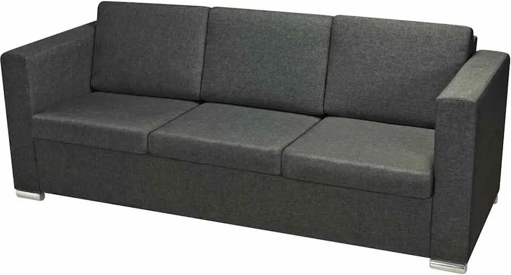 3místná pohovka textil tmavě šedá 243584