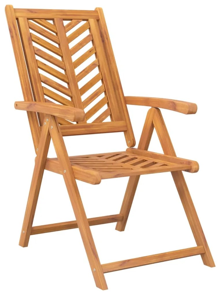 Polohovací zahradní židle 2 ks masivní akáciové dřevo - Default Title