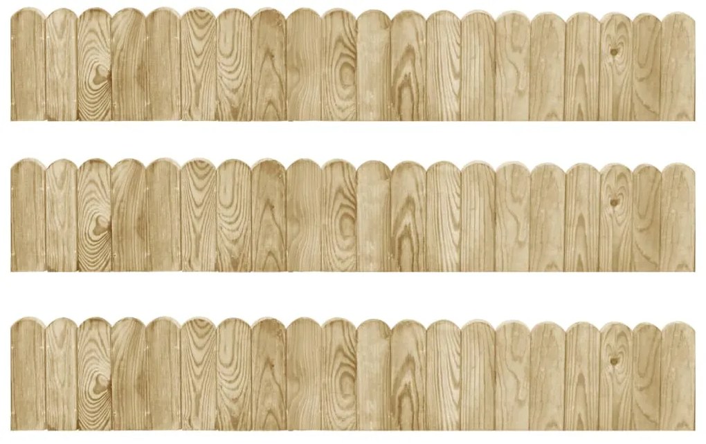 Trávníkové lemy 3 ks 120 cm impregnované borové dřevo 3053643