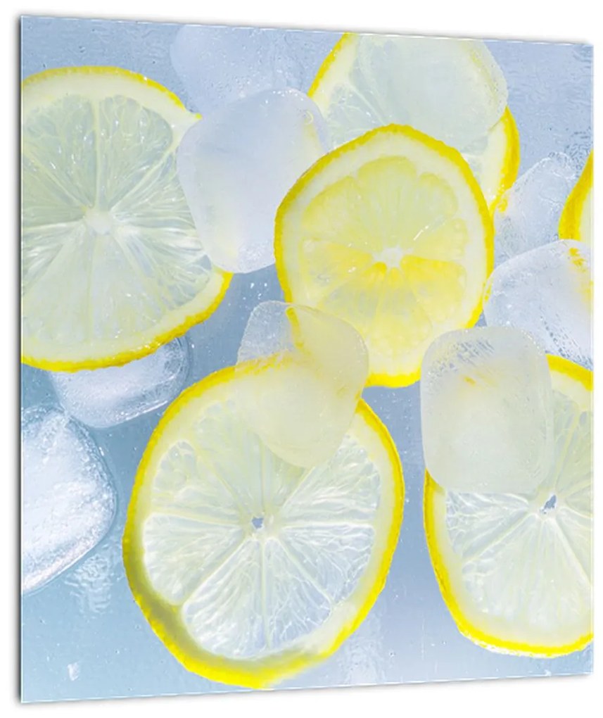 Obraz citrónů v ledu (30x30 cm)