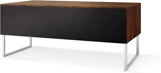 Atraktivní TV stolek NORSTONE KHALM 140cm ořech + černá + Hodinky ZDARMA