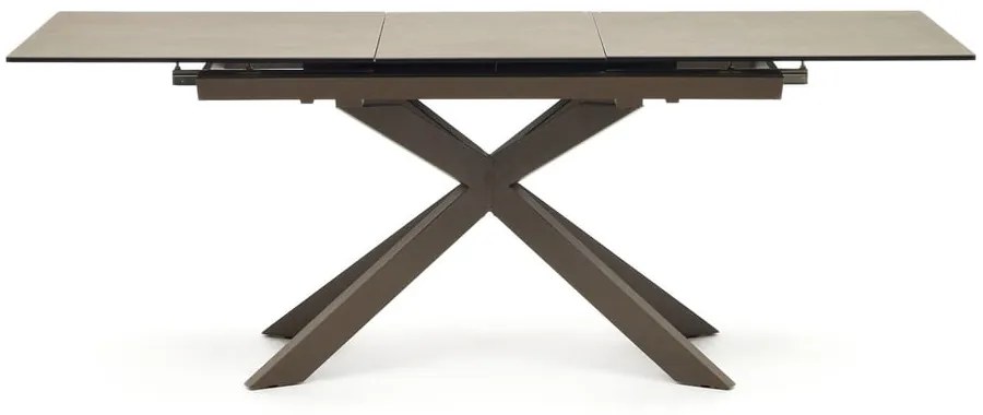 Hnědý rozkládací jídelní stůl s keramickou deskou 90x160 cm Atminda – Kave Home