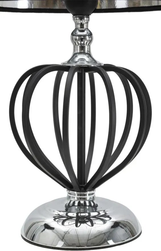 Stolní lampa Darky Silver 44,5 cm černo-stříbrná