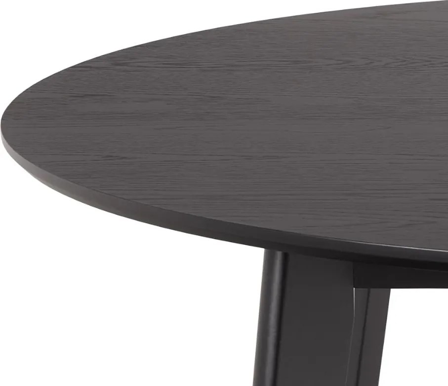 Kulatý jídelní stůl Roxby 120 cm černý