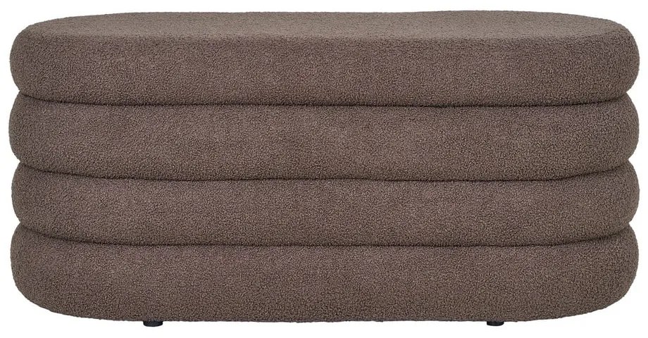 Hnědá lavice z textilie bouclé Dartford – House Nordic