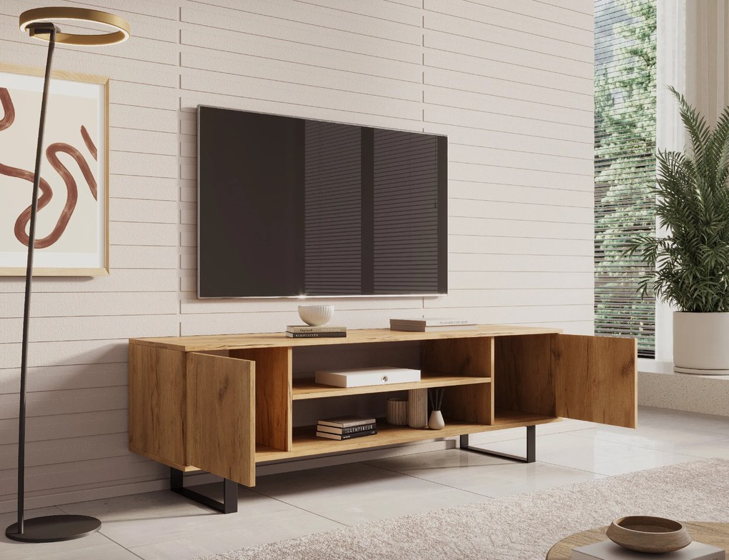 ADRK Furniture Skříňka RTV Lofter 155 cm RTV-LOF-OC-155