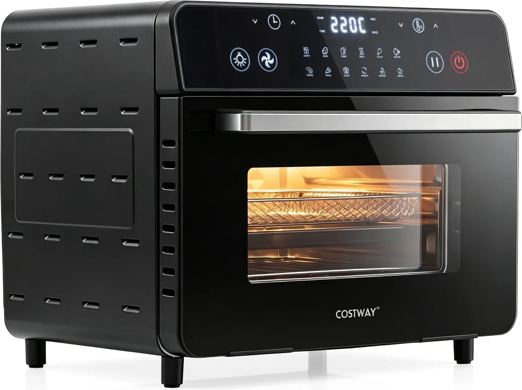 Costway Horkovzdušná fritéza 22 L s 12 programy 1800 W Multifunkční trouba