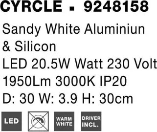 Nástěnné LED svítidlo NOVA LUCE NEVO 20,5W 3000K 9248158
