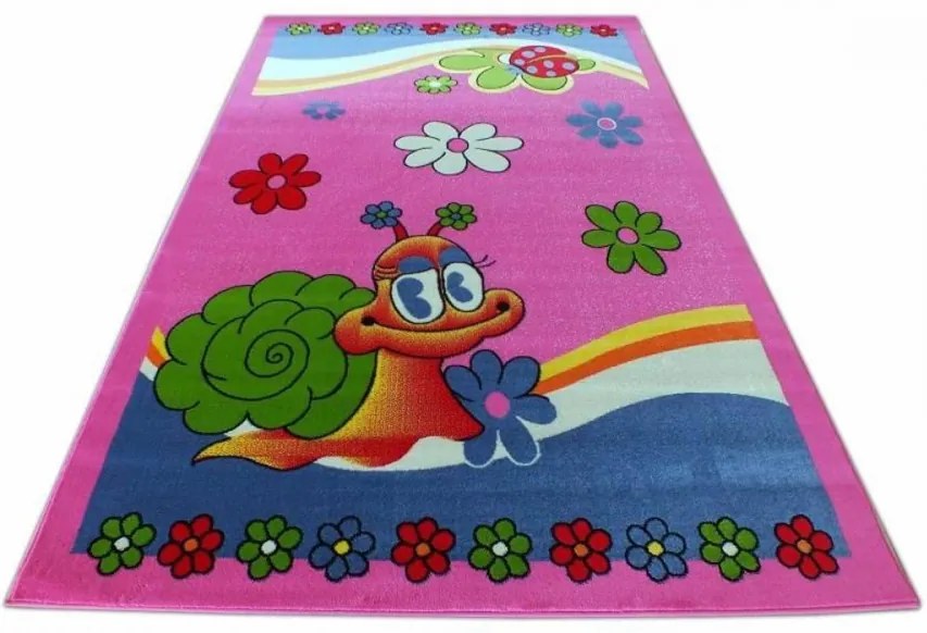 Dětský koberec Šneček růžový, Velikosti 200x300cm