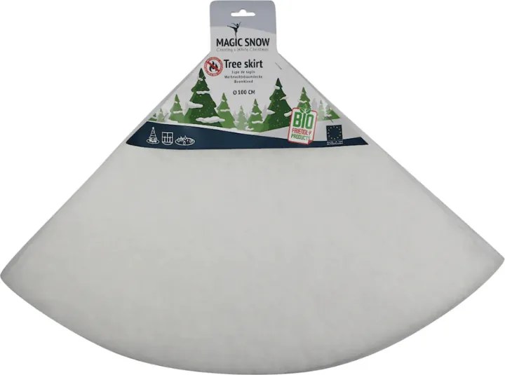 Kryt na stojan vánočního stromku WHITE WINTER 100 cm, bílý