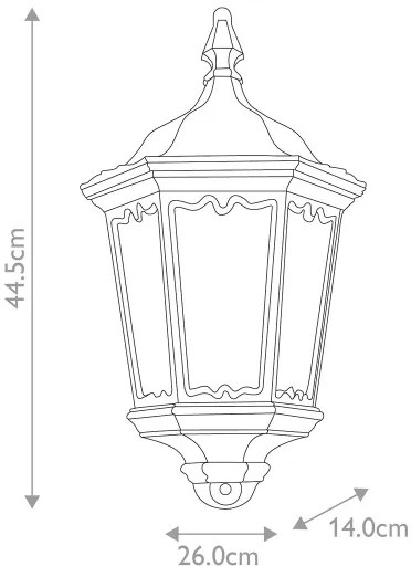 Elstead MD7-BLACK-Venkovní nástěnné svítidlo MEDSTEAD 1xE27/60W/230V IP44 černá
