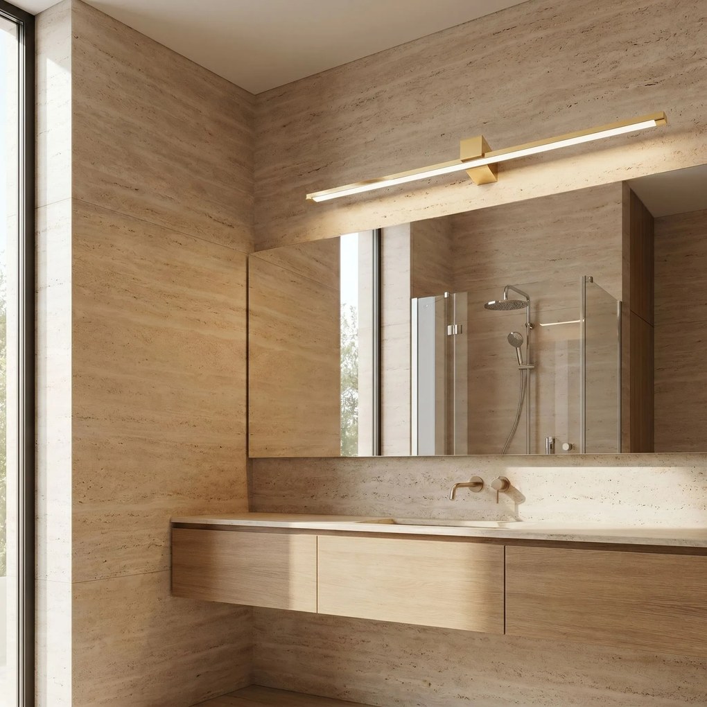 Toolight Rea, Koupelnové nástěnné LED svítidlo SWE045-1W 80 cm GOLD, OSW-20145