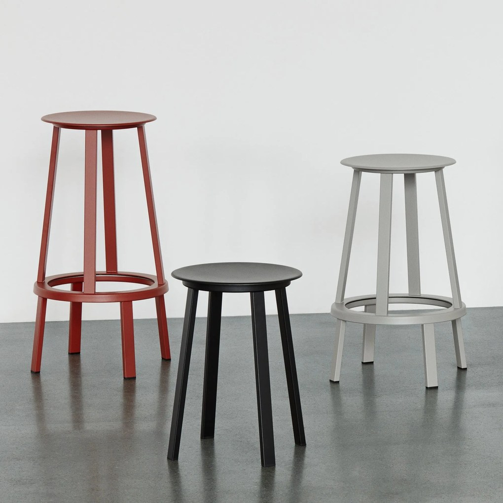 HAY Stolička Revolver Bar Stool Low, Sky Grey