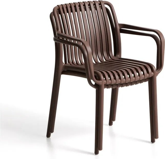 Hnědá plastová zahradní židle Isabellini – Kave Home